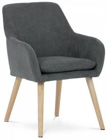 Křeslo šedá látka nohy masiv AK-310 GREY2