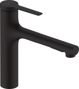 Hansgrohe Zesis M33, páková kuchyňská baterie 160, vytahovací sprška, 2jet, sBox lite, černá matná, HAN-74804670