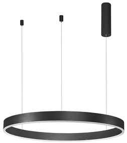 LED lustr Motif 80 černé stmívatelné