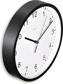 Hama Elba černá / Nástěnné hodiny / průměr 25 cm / tichý chod