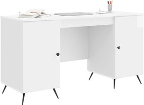 Stůl Bílá s vysokým leskem 142,5 x 50 x 75 cm Kompozitní dřevo 3414634