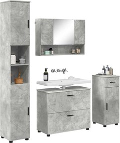 Sada koupelnového nábytku 4 ks Betonově šedá 35 x 30 x 192 cm 3393056