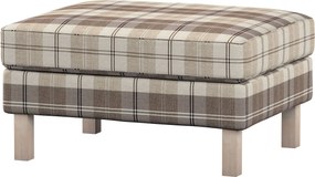 Potah na podnožku IKEA Karlstad barva béžová látka pletený vzor, vzorované