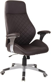 Kancelářská židle Selby - umělá kůže | kávová