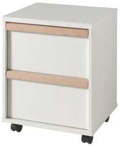 Pojízdný kontejner Molde k psacímu stolu bílá 48cm