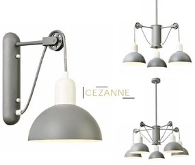 ACA DECOR Závěsné stropní svítidlo CEZANNE max. 5x60W/E14/230V/IP20, šedé