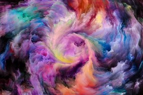 Tapeta barevná mlhovina abstrakce - 450x300 cm