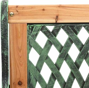Zahradní lavice 122 cm litina a masivní jedlové dřevo 312033