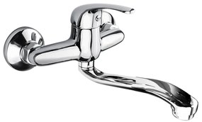 Mereo Mereo, Dřezová nástěnná baterie, Lila, s ramínkem plochým vyhnutým 210 mm, chrom, CBEE301