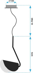 Toolight Toolight, stropní svítidlo 1xE14 APP1263-1CP, černá, OSW-02402
