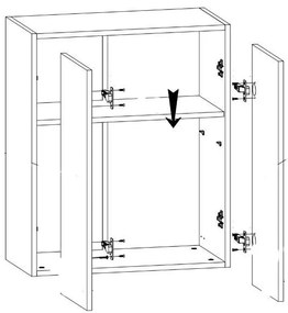 ASPEN gr | horní skříňka G60 | šedá lesk