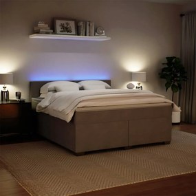 Box spring postel s matrací světle šedá 180x200 cm samet 3288672