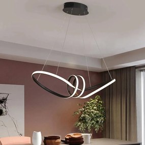 Toolight - LED závěsná lampa APP823-CP + dálkové ovládání, černá, OSW-06661