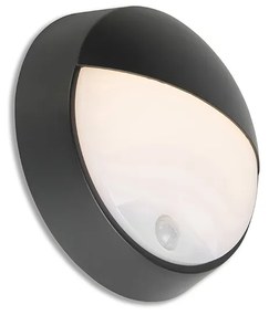 Venkovní nástěnné svítidlo černé vč. LED se snímačem pohybu IP54 - Hortus