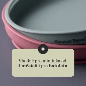Tommee Tippee Silikonový talíř s přísavkou růžová