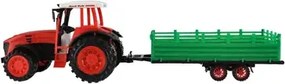 TEDDIES Traktor s vlekem s rotavátorem / Setrvačníkový pohon / 52 cm /