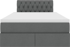 Postel s úložným prostorem a matrací Tmavě šedá 120 x 200 cm 3370564