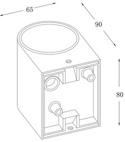 RED - Design Rendl -R12027- LED Venkovní nástěnné svítidlo ZACK LED/3W/230V IP54