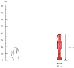 JAMES Dekorační louskáček 38 cm - červená