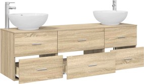 Sada koupelnového nábytku 3 ks Dub sonoma 49,5 x 44,5 x 65 cm 3405893