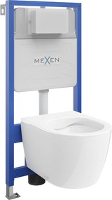 Mexen Fenix Slim, podomítkový modul a závěsné WC Carmen, bílá, 6103388XX00