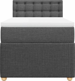 Box spring postel s matrací tmavě šedá 90x190 cm textil 3287326