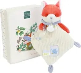 Doudou Dárková sada Plyšová liška Romarin s chrastítkem 21 cm / od 0 m