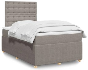 Box spring postel s matrací taupe 120x200 cm textil 3294341