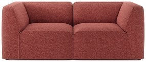 Červená, Dvoumístná modularní pohovka HUGG LL-1-1-C-1-POUF, 202 cm
