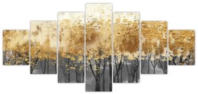 Obraz - Zlaté stromy (210x100 cm)