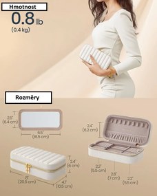 Songmics Cestovní organizér na šperky velký JBC180W01