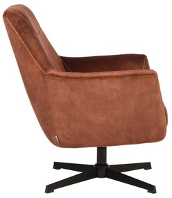 LABEL51 Sametové křeslo TOBY oranžové CM-55.002