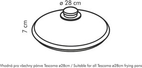 TESCOMA Skleněná poklice UNICOVER ø 28 cm