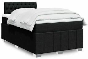Box spring postel s matrací černá 120x200 cm textil 3287044