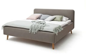 Šedohnědá čalouněná dvoulůžková postel 160x200 cm Mattis – Meise Möbel