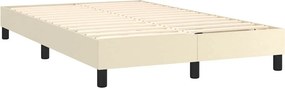 Rám postele s boxspringem krémový 120x200 cm umělá kůže 3120690