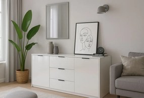 Komoda Roma Color 2 dveře 3 šířky 1,6 m lesklá bílá