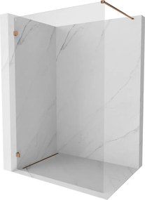 Mexen Lunar sprchová stěna levá 90 x 200 cm, 8mm čiré sklo, růžové zlato, 830-090-000-60-00-L