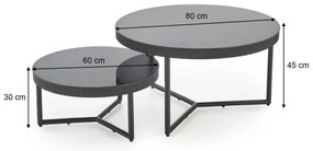 Konferenční stolek Cosmo 60 cm černý