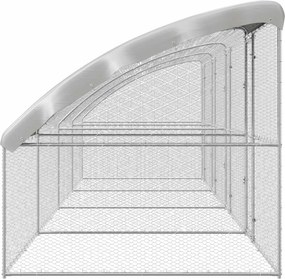 Klec na kuřata 4 ks Stříbrná 800 x 200 x 200 cm Ocel a PE 3381109