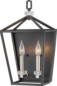 Elstead Designová nástěnná lampa Quintiesse Stinson černá 2x E14