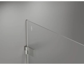 Mexen Lunar-B Duo výklopný sprchový kout 100 x 70 cm, čiré sklo, broušená ocel, 832-100L-070P-97-00