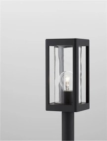 NV 9060193 Venkovní sloupkové svítidlo FIGO tmavě šedý hliník a čiré sklo E27 1x12W 220-240V bez žárovky IP54 - NOVA LUCE