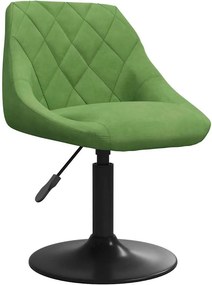 Barová židle světle zelená samet 335318