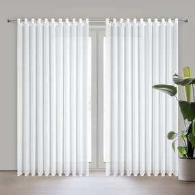 ZÁCLONA NA KROUŽCÍCH DEBRA 300 CM X 250 CM CM BÍLÁ