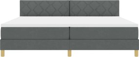 Postel s boxspringem s polštářem Tmavě šedá 200 x 200 cm textil 3339022