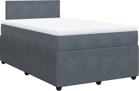 Box spring postel s matrací tmavě šedá 120 x 200 cm samet 3287705