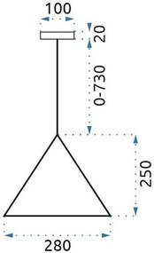 Toolight Stropní lampa visící v industriálním stylu LH2058
