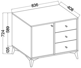 Falco Komoda Tomila 814/1 eukalyptus