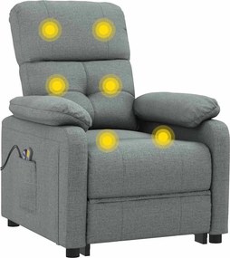 Elektrické masážní křeslo tmavě šedé textil 3073813